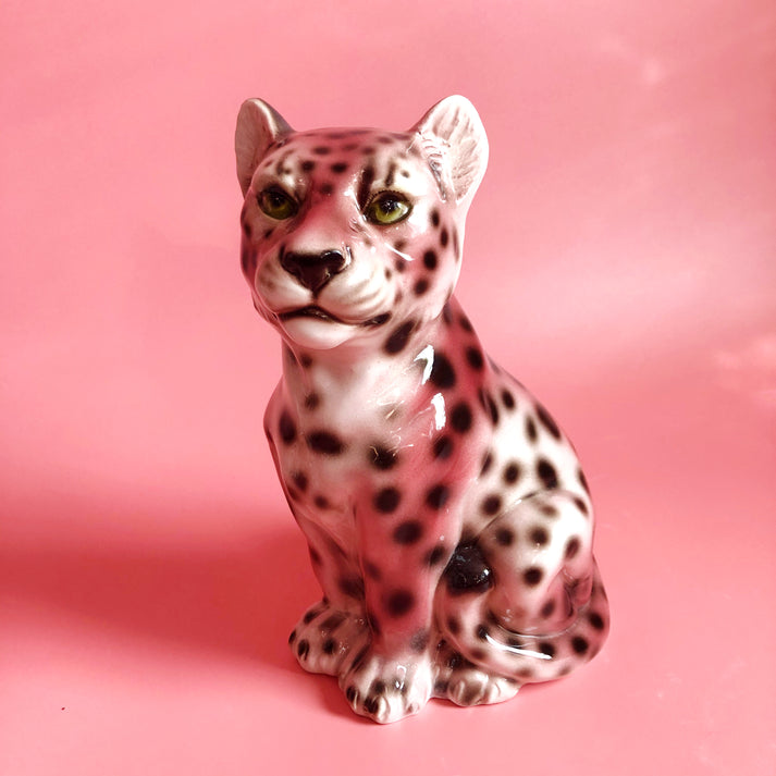 'Baby Dot' Ceramic Leopard Statues Vintage – Dogwood Lifestyle